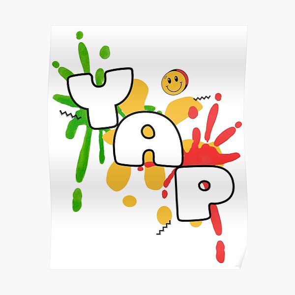 "Bubble letters Yap" Poster for Sale by PolyMicroMela | Redbubble