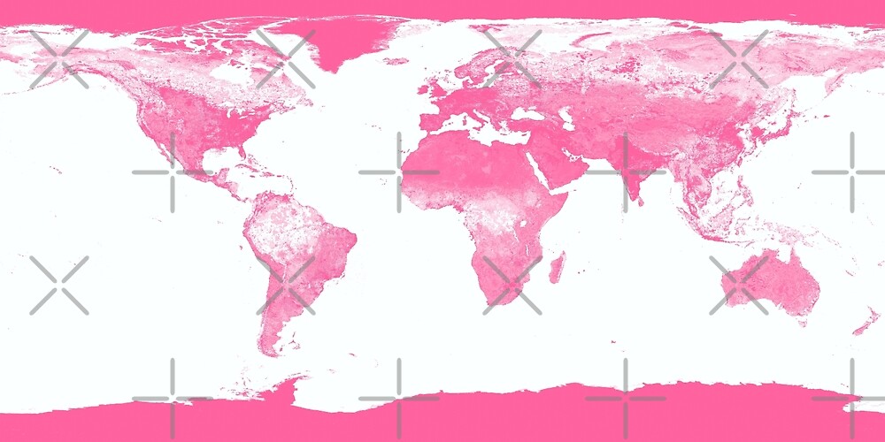 "World Map Pink" by 2sweetsDesign | Redbubble