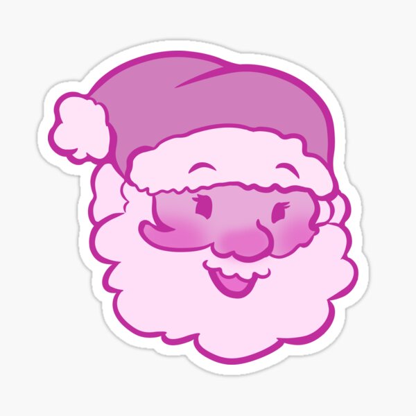 "Cute Pink Santa Claus" Sticker for Sale by MnCFactory | Redbubble