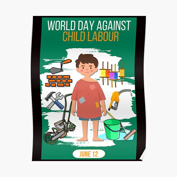 "World day against child labour" Poster for Sale by mandover | Redbubble