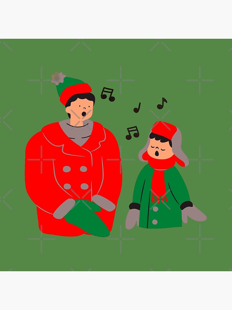 "Christmas Caroling Art Design" Poster for Sale by Ghanshyam03 | Redbubble