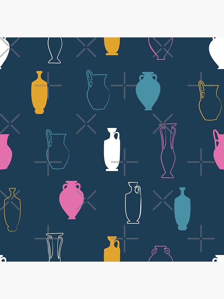 "Boho blue greek props minimal & modern design" Sticker for Sale by ...