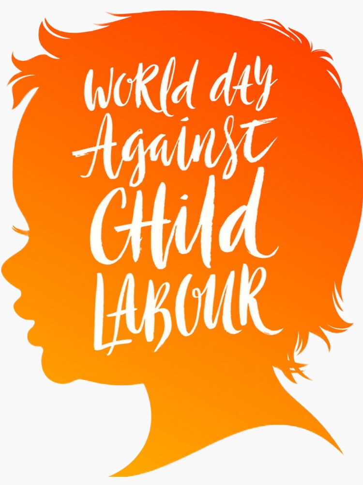 "World day against child labour" Sticker for Sale by mandover | Redbubble