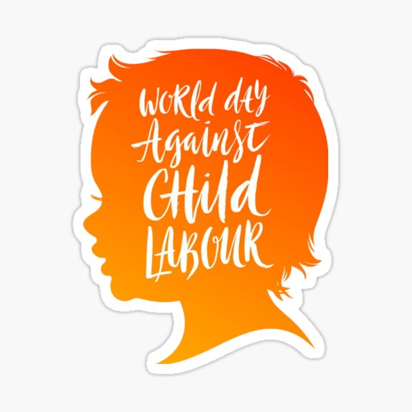 "World day against child labour" Sticker for Sale by mandover | Redbubble