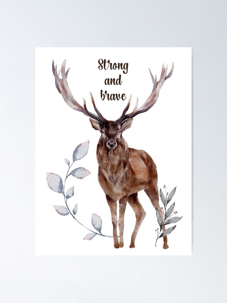 "Strong and brave" Poster for Sale by hurmerinta | Redbubble