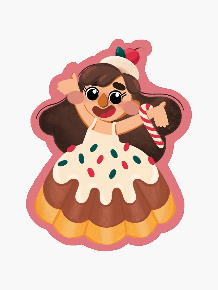 "(NEW!) Christmas Pudding Princess" Sticker for Sale by MoodlesbyM ...