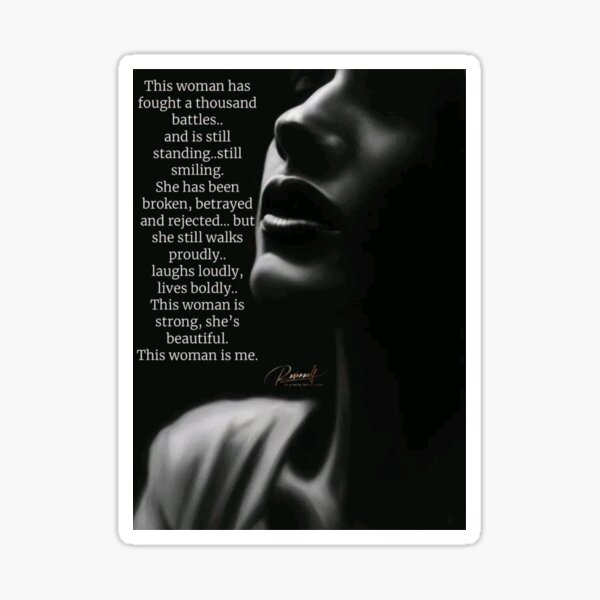 "This woman has fought a thousand battles" Sticker for Sale by ...