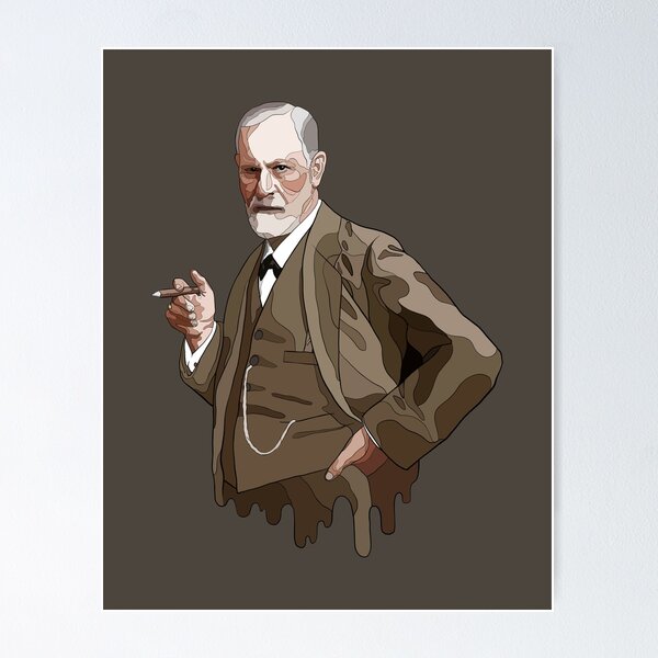 "Illustration of Sigmund Freud - founder of psychoanalysis / psychology ...