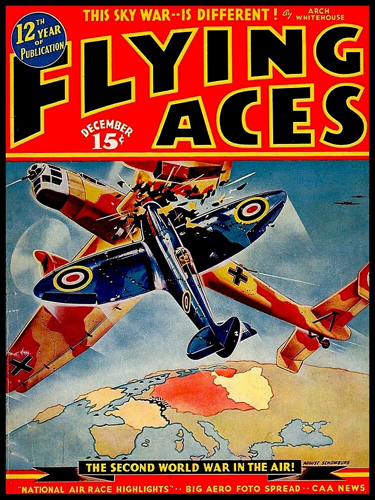 "FLYING ACES : Vintage 1939 Flying Aces World War Print" Poster by ...