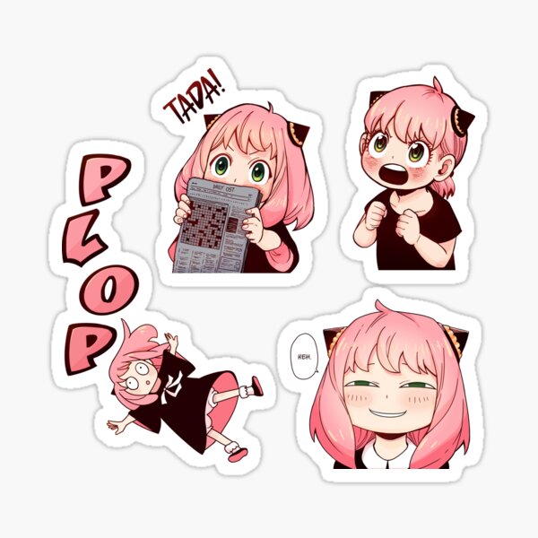"Anya Forger set" Sticker for Sale by general-idiodka | Redbubble
