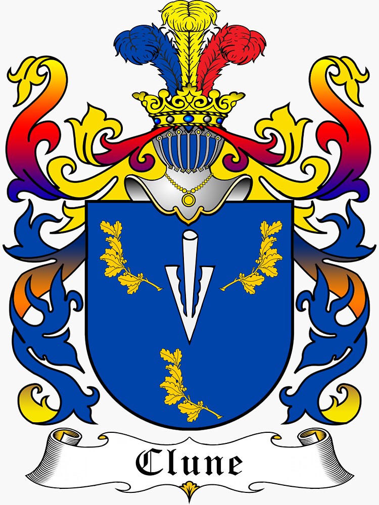 "CLUNE FAMILY CREST" Sticker for Sale by CathalDevlin | Redbubble