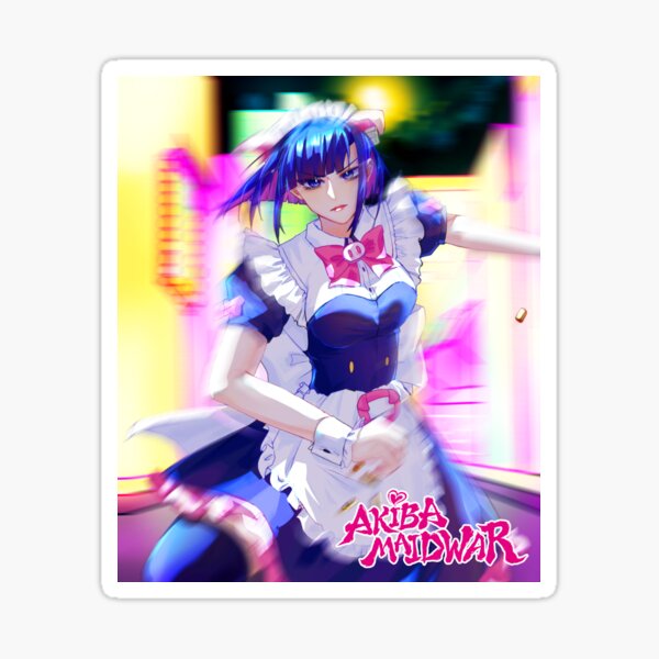 "Maid Warrior Ranko Mannen - Akiba Maid War" Sticker for Sale by ...