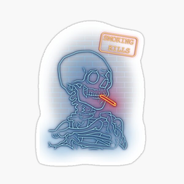 "Smoking Kills" Sticker for Sale by KikkoHiro | Redbubble