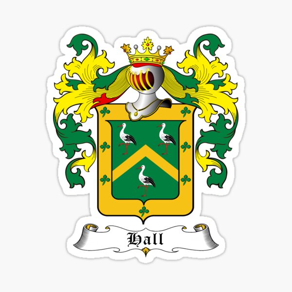 "HALL FAMILY CREST" Sticker for Sale by CathalDevlin | Redbubble