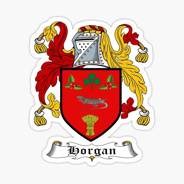 "HORGAN FAMILY CREST" Sticker for Sale by CathalDevlin | Redbubble