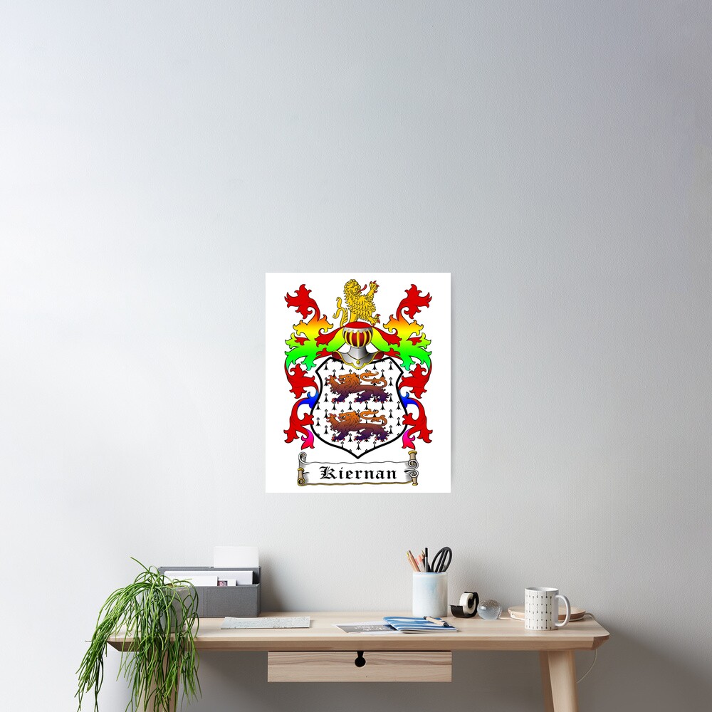 "KIERNAN FAMILY CREST" Poster for Sale by CathalDevlin | Redbubble