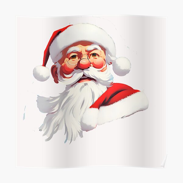 "Santa Clause Christmas" Poster for Sale by WisePanther | Redbubble