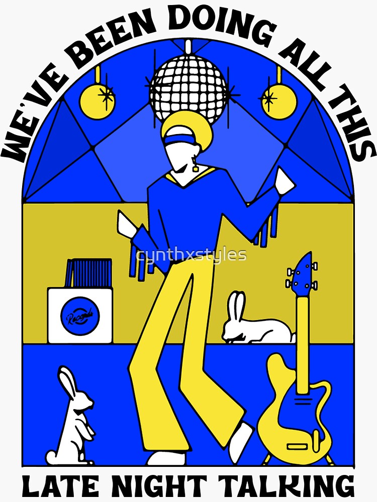 "Late night talking" Sticker for Sale by cynthxstyles | Redbubble