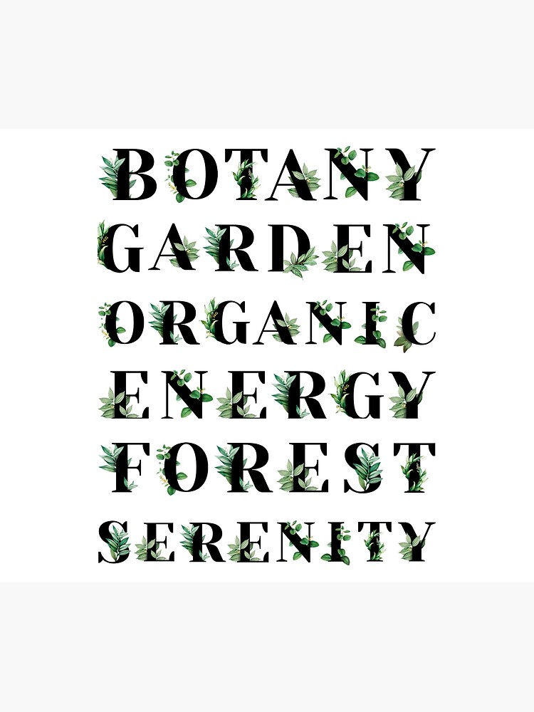 "Botany Words" Poster for Sale by ArtemisDesignss | Redbubble