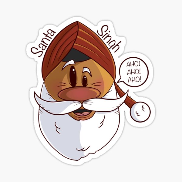 "Santa Singh" Sticker for Sale by BaisTee | Redbubble