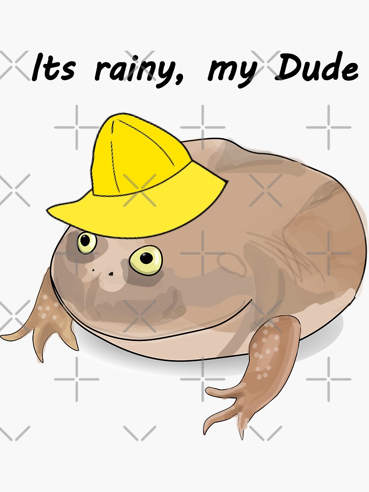 "Wednesday frog, rainy day" Sticker for Sale by the-fanart-guy | Redbubble