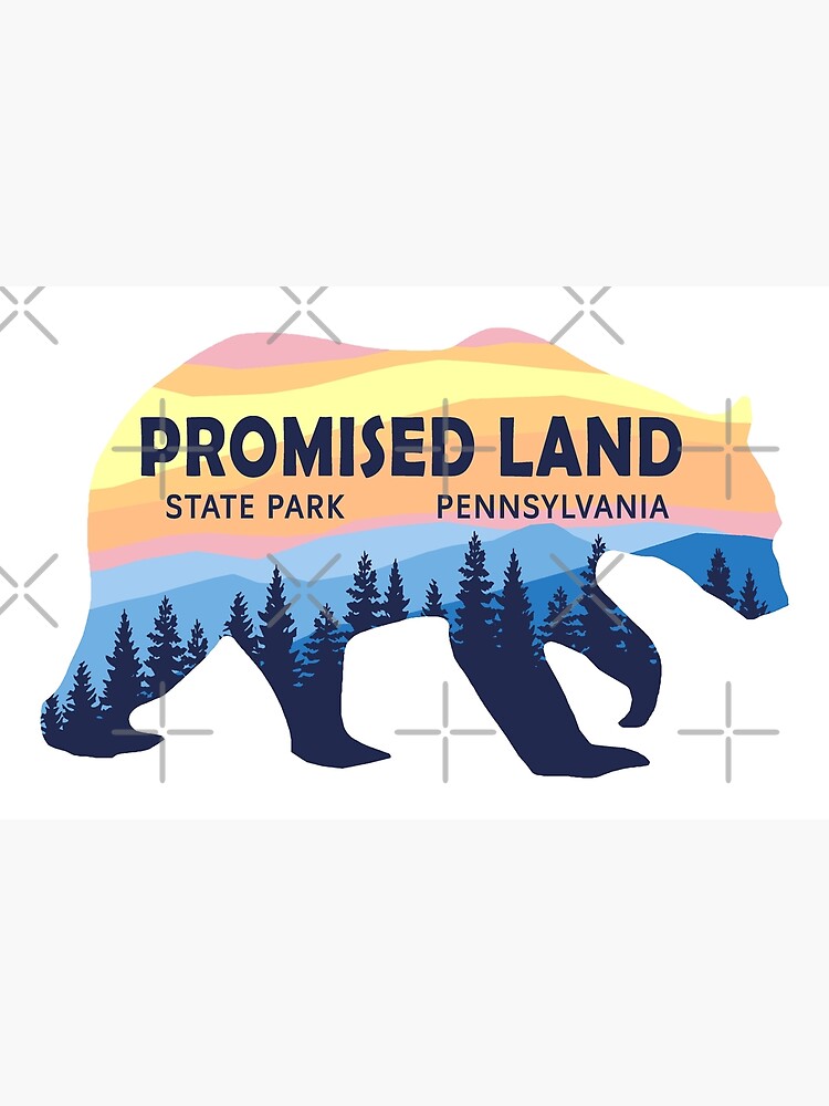 "Promised Land State Park Sunset Bear Logo" Art Print for Sale by ...