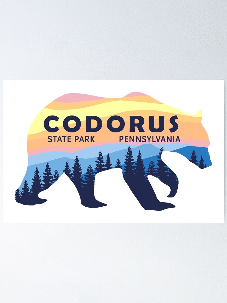 "Codorus State Park Sunset Bear Logo" Poster for Sale by VanyaKar ...