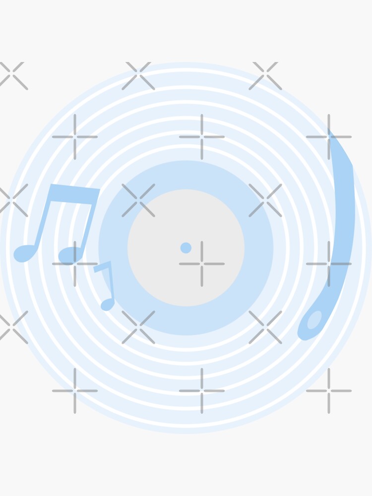 "Blue record player" Sticker for Sale by ATCL- | Redbubble