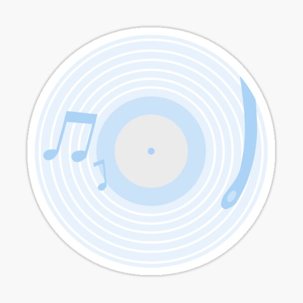 "Blue record player" Sticker for Sale by ATCL- | Redbubble