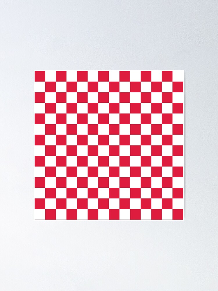 "Crimson and White Flag Alabama Checkerboard" Poster for Sale by ...