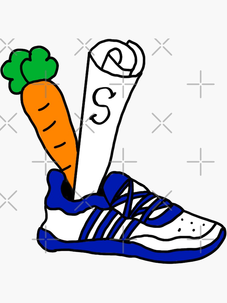 "Schoen met wortel " Sticker for Sale by Krissys-Art | Redbubble