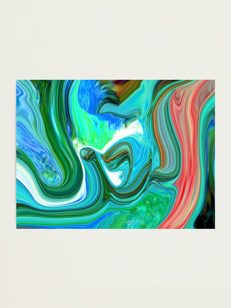 "Al adal Allah Name modern calligraphy painting" Photographic Print by ...