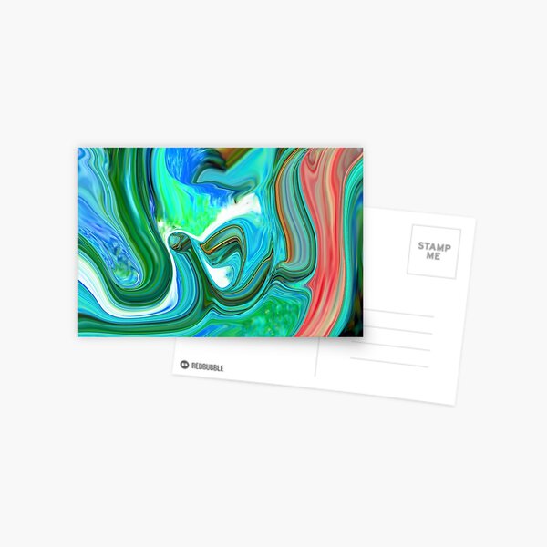 "Al adal Allah Name modern calligraphy painting" Postcard for Sale by ...