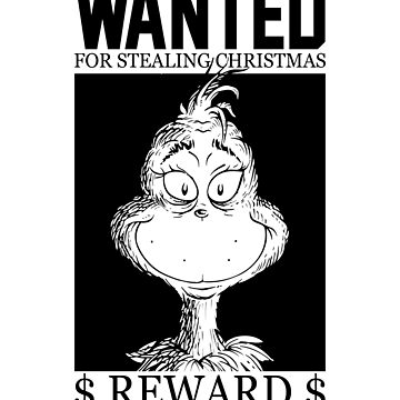 "Dr. Séúss Mens Green The Grínch Wanted For Stealing Christmas, The ...