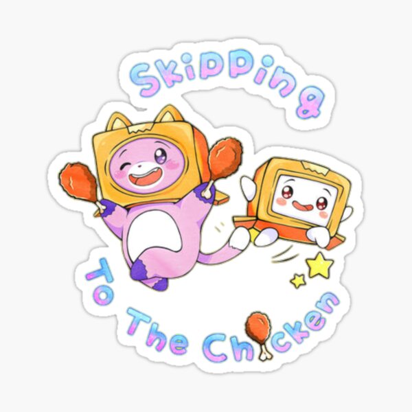 "cute skipping to the chicken lankybox - lankybox collection" Sticker ...