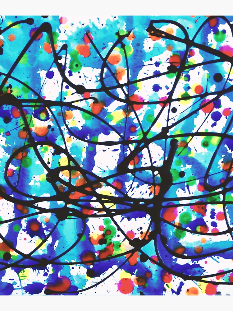 "Jackson pollock art retro" Sticker for Sale by AkariShi | Redbubble