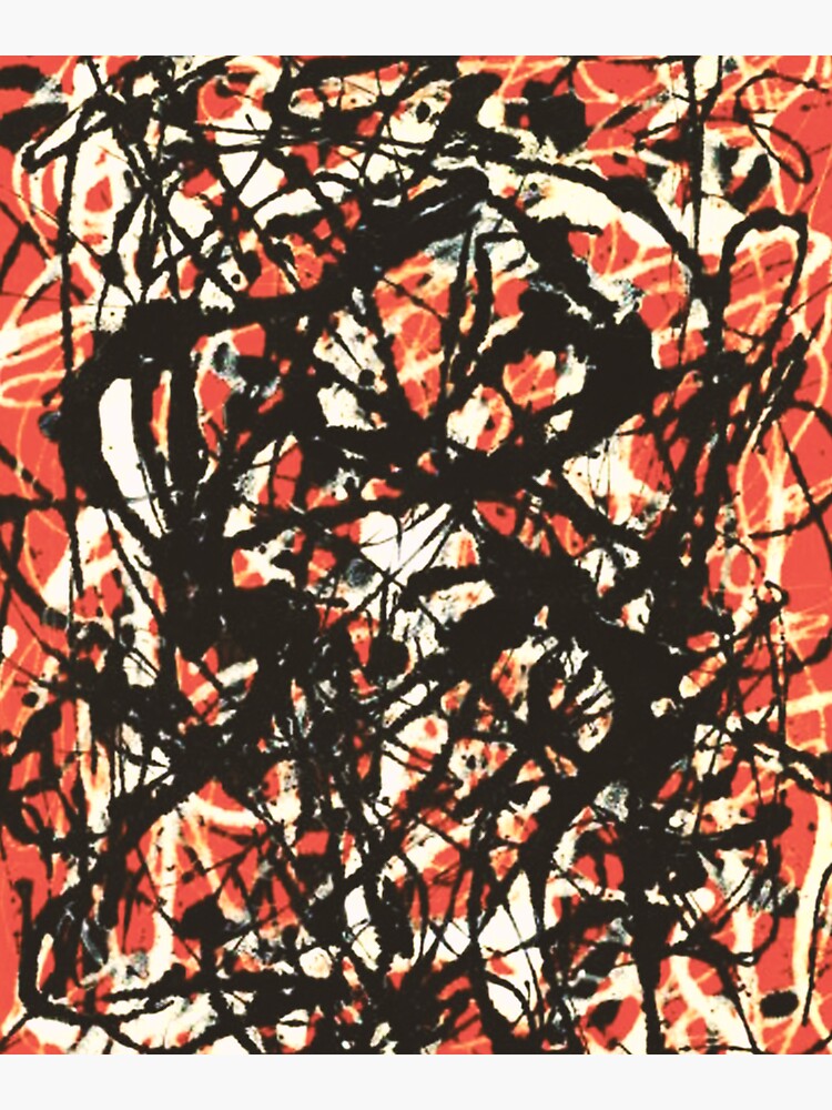 "Jackson pollock art retro" Sticker for Sale by AkariShi | Redbubble