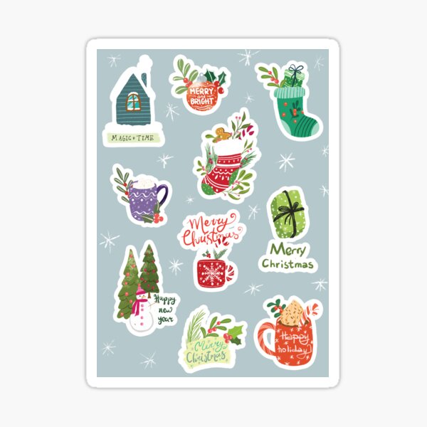 "Christmas aesthetic collection" Sticker for Sale by pinkyfish1010 ...