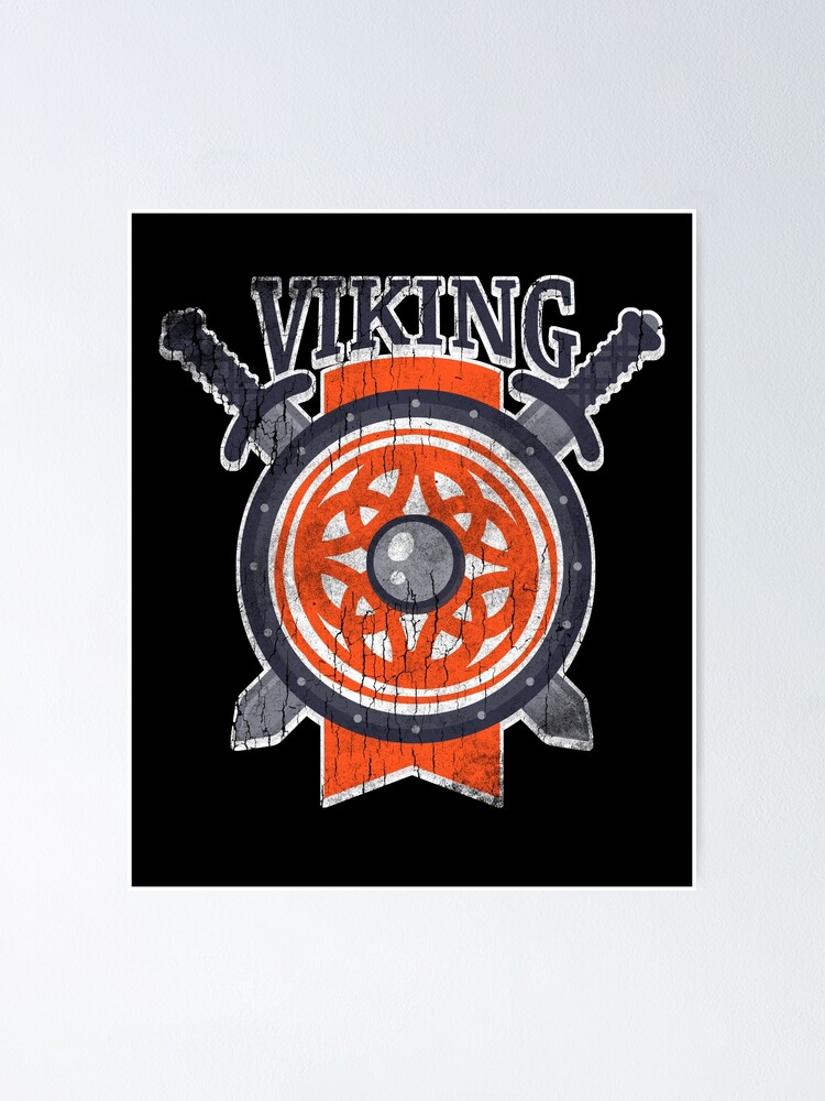 "Viking Sign Shield Valhalla Calling Norse Mythology" Poster by roarr ...