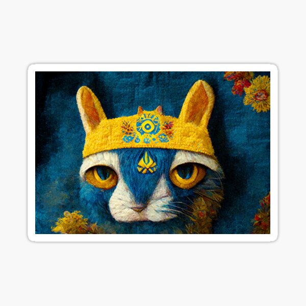"Ukrainian cat winner" Sticker for Sale by GorinART | Redbubble