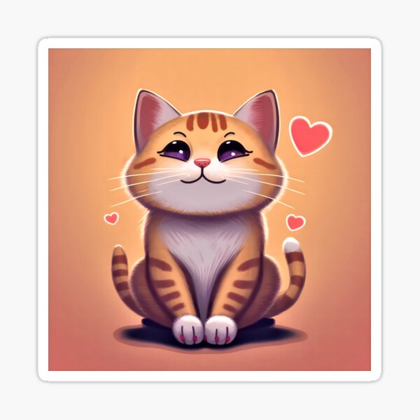 "Cartoon Ginger Cat" Sticker for Sale by NTGUILTY | Redbubble