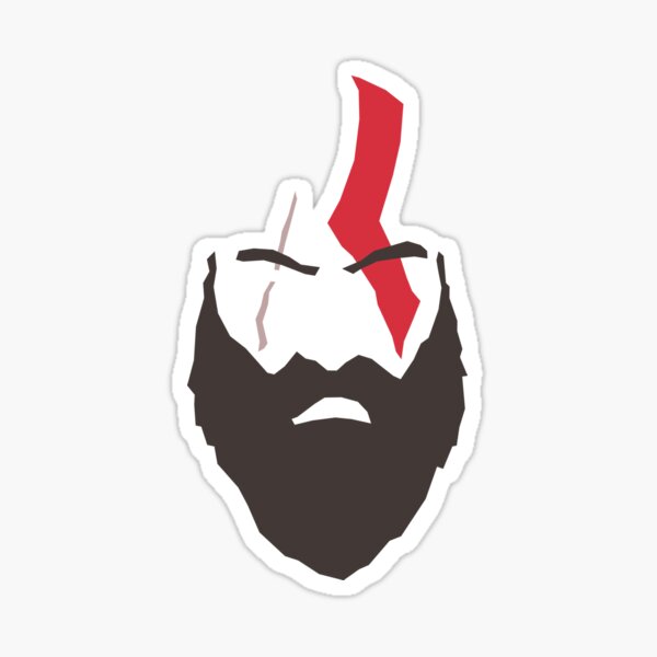"God of War - Kratos face" Sticker for Sale by InfinityTone | Redbubble