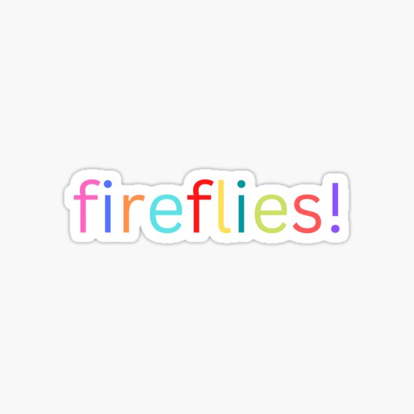 "Fireflies!" Sticker for Sale by cosygal | Redbubble