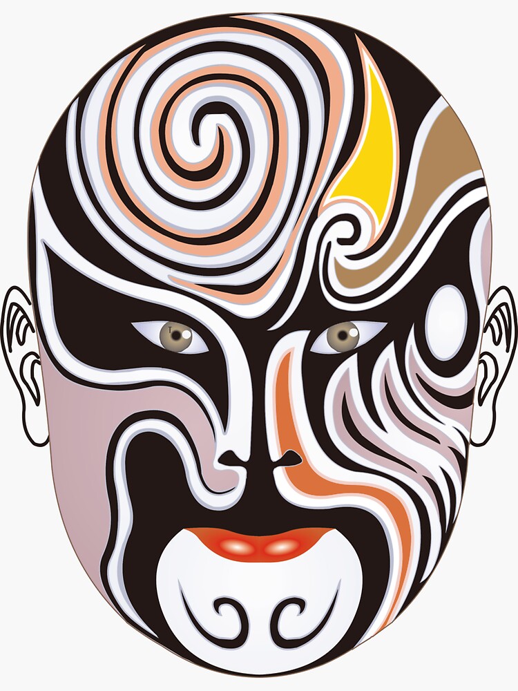 "Chinese Peking Opera" Sticker for Sale by KaiDang | Redbubble