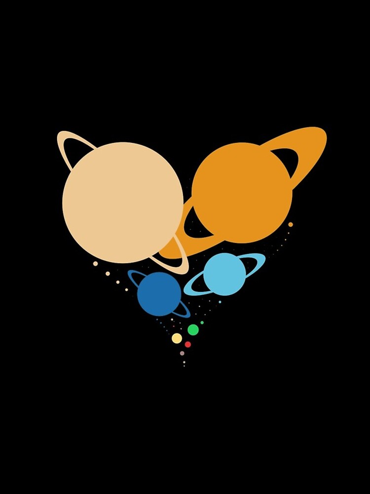 "Solar System Heart (to scale)" iPhone Case for Sale by jezkemp | Redbubble