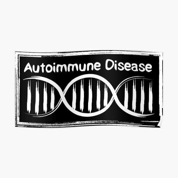 "Autoimmune disease - DNA design (white version)" Poster for Sale by ...