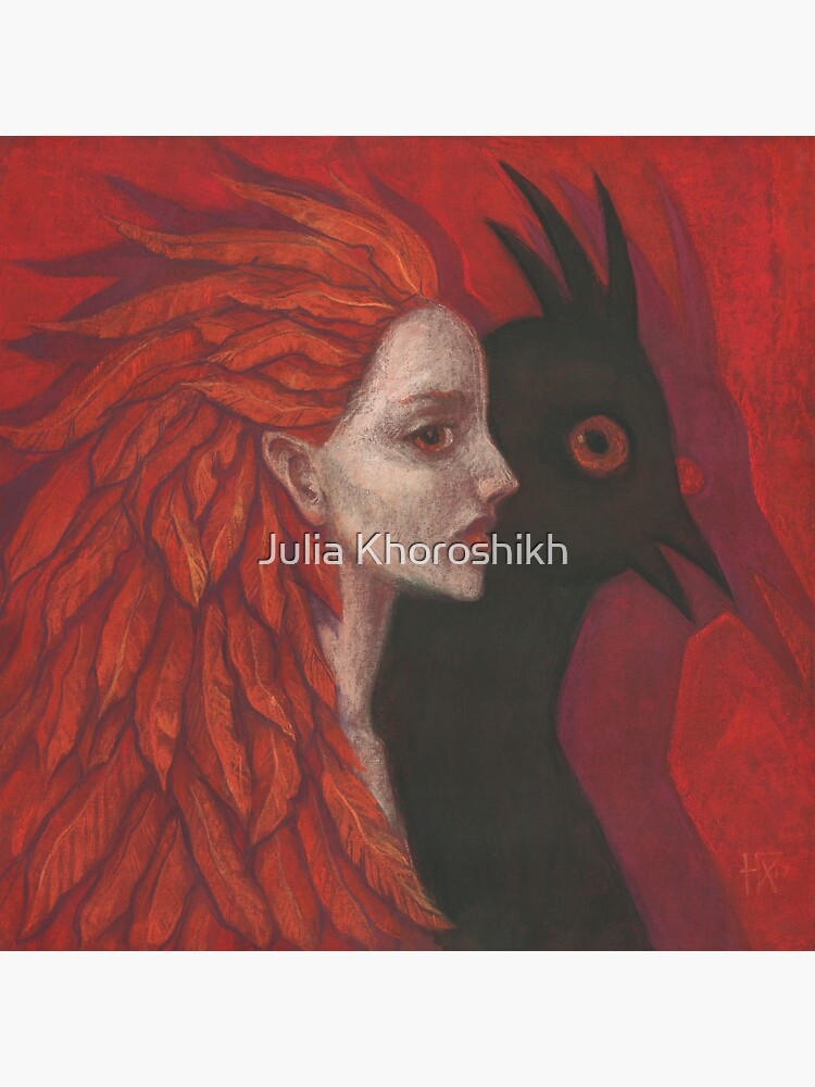 "Psychopomp, Redhead Woman, Black Bird, Surreal Fantasy Portrait, " Art ...