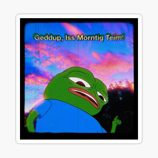 "GM Frens" Sticker for Sale by AncientMushroom | Redbubble