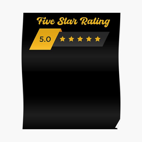 "Five star rating" Poster for Sale by JoySas | Redbubble