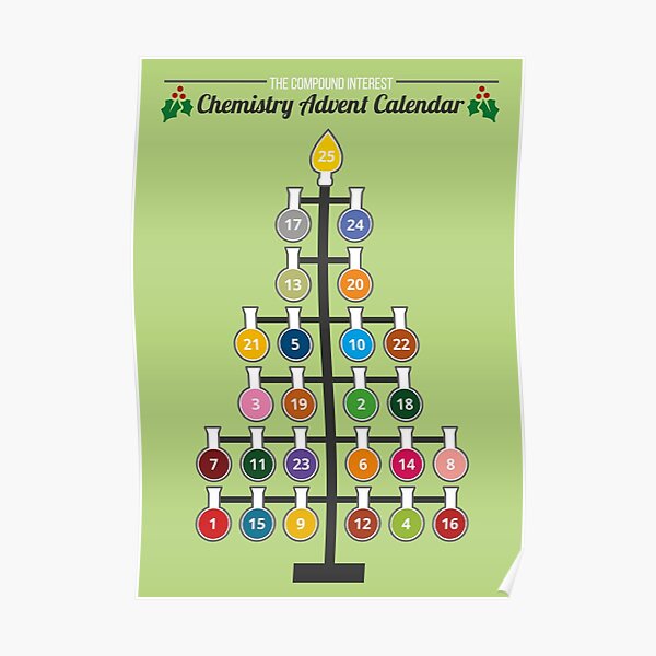 "Chemist-Tree Advent Poster" Poster for Sale by compoundchem | Redbubble